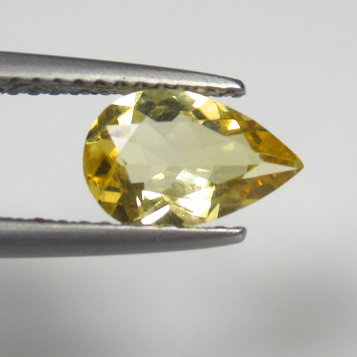 0.94 Ct ~ 1$ No Reserve Auction Natural Yellow Citrine Flawless Pear ...