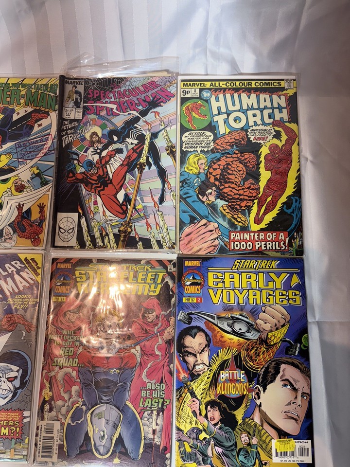 10 Old Vintage Comics Job Lot Bundle Marvel Dc Super Hero’s Hulk Spider ...