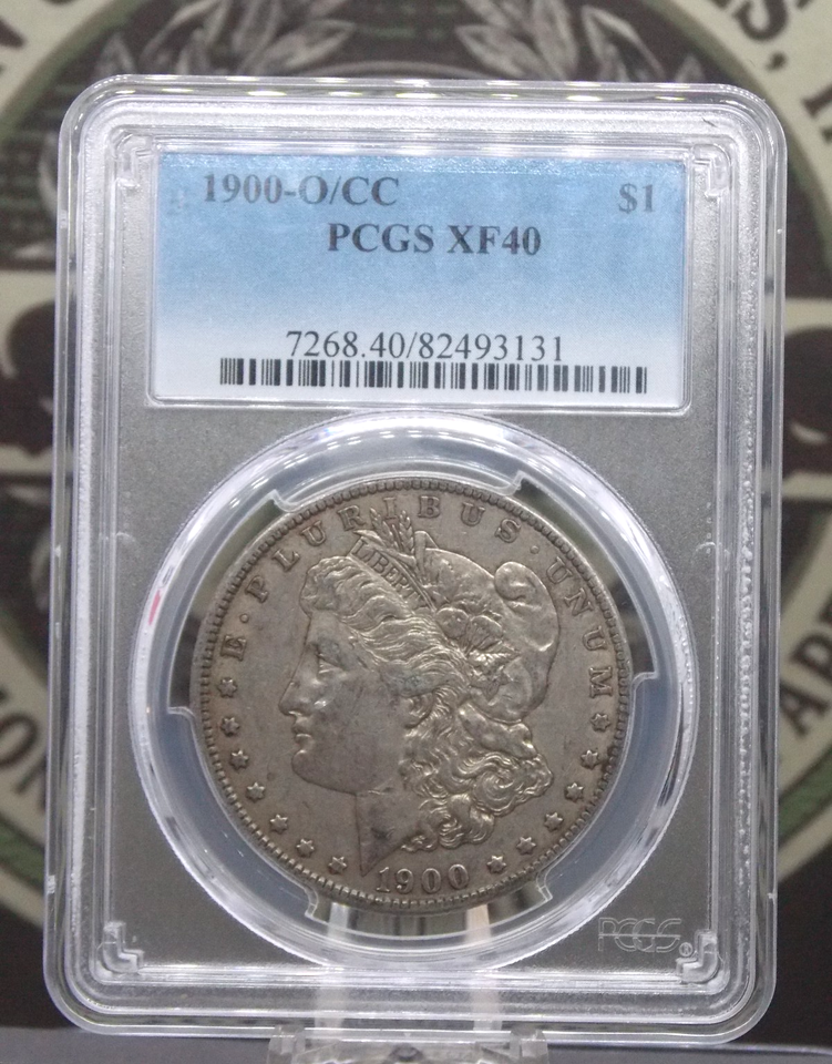 1900 "O/CC" Morgan SILVER Dollar $1 PCGS XF40 #131 Extra Fine Top-100 ...