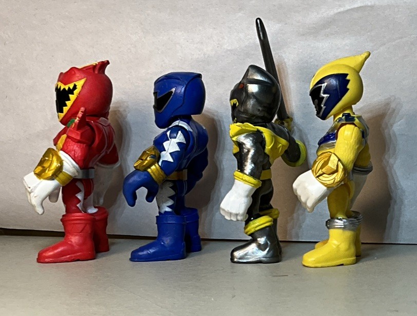 4 Playskool Heroes Power Rangers 3” Blue-Red-Yellow-Silver (w/sword) | eBay