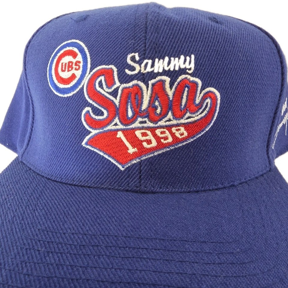 1998 Chicago Cubs Cap Wool Snapback VTG Embroidered Autograph Sammy ...