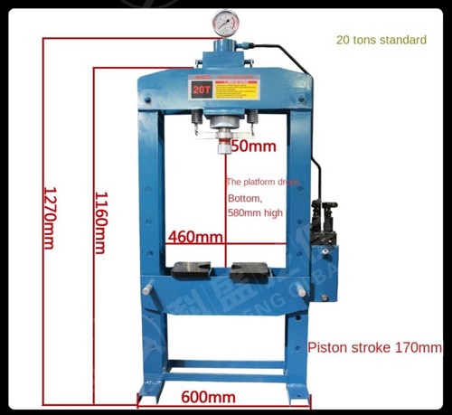 20T Manual Hydraulic Press Bearing Press Frame Gantry Forging Press ...