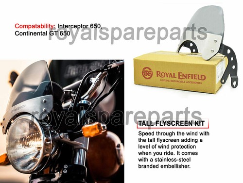 Genuine Royal Enfield Interceptor 650 Tall Fly screen Kit | eBay Australia