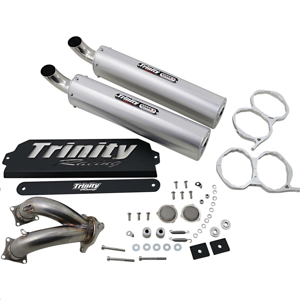 Trinity Racing - TR-4173S - Stage 5 Dual Slip-On, Brushed Muffler for ...