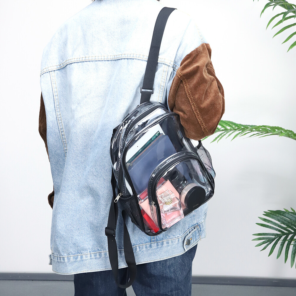 Transparent PVC Laptop Backpack Fashion School Bags Large Capacity for ...
