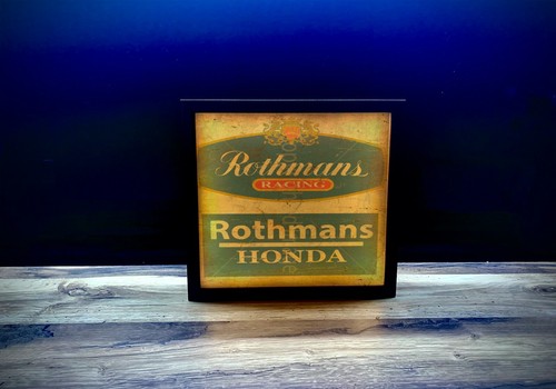 ROTHMANS RACING HONDA VINTAGE LED ILLUMINATED LIGHT BOX SIGN BACKLIT ...