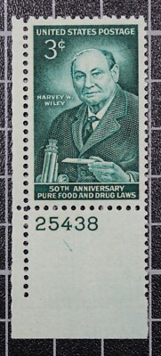 Scott 1180 3 Cents Food & Drug MNH PSE Cert Grade 98 Plate # Single SCV ...