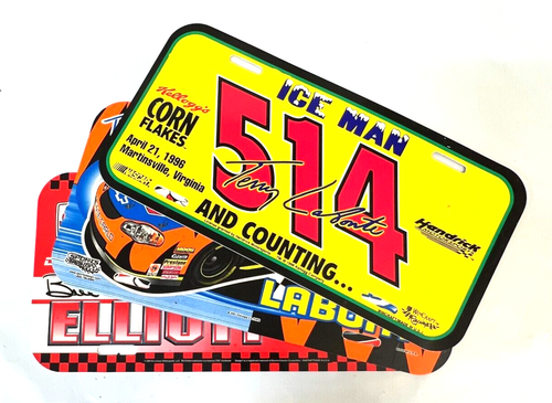 Set of 3 Vintage NASCAR License Plates Terry Labonte, Bill Elliott [P1 ...