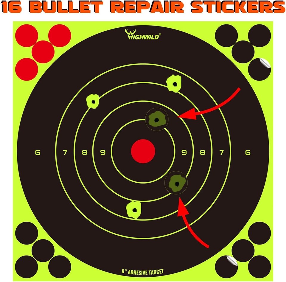 25Pack Shooting Targets Splatter Paper-Shots Burst Gun Shoot Rifle ...