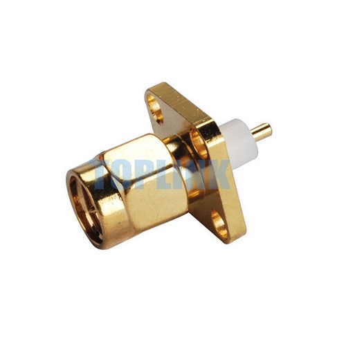 10x SMA Male 4 Hole Panel Mount Connector Extend Dielectric Solder Post ...