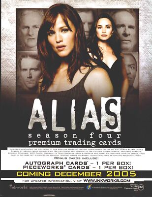Alias Season 4 Four Trading Card Dealer Sell Sheet Promo Sale Jennifer ...