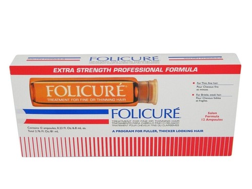 Folicure Treatment For Fine or Thinning Hair - 12 Ampoules / 0.23 fl oz ...