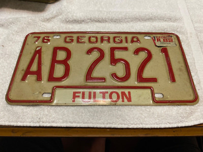 Vintage 1976-82 Georgia License Plate Fulton | eBay