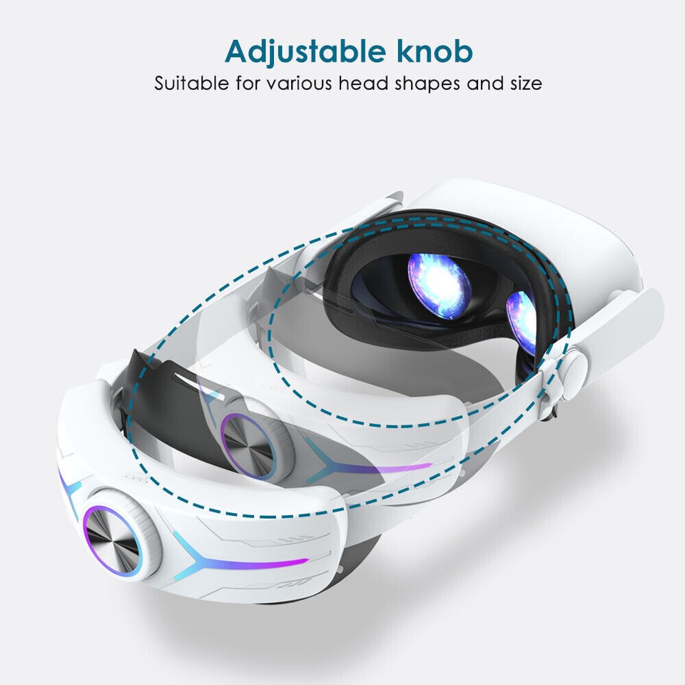 For Meta Oculus Quest 2 VR with 8000mAh Battery Elite Head Strap Band ...