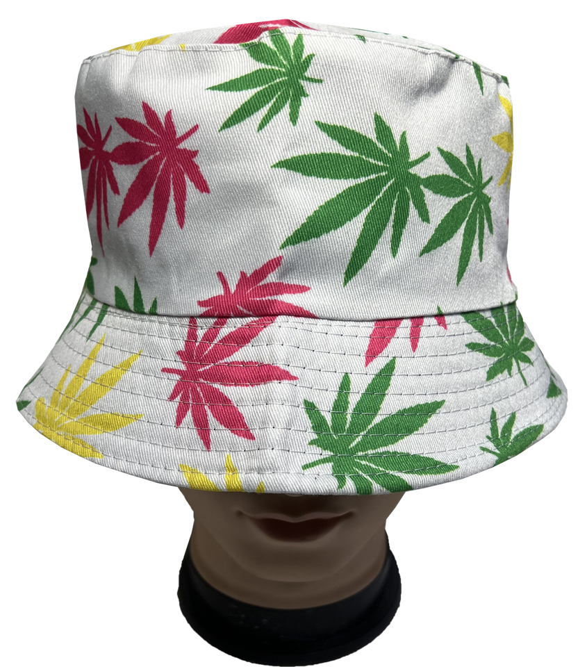 RASTA MARIJUANA POT LEAF Bucket Hats Boonie Fishing Visor Sun Cap ...