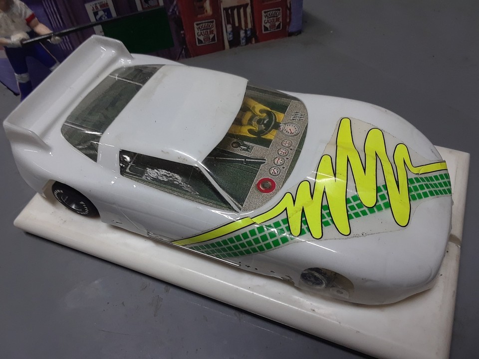 1/24 slot car. parma 4'' flexi-2 s wasp. tested on wood track runs good ...