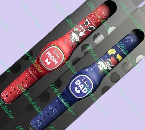 Disney Minnie Mouse Disney Mom MagicBand+ & Mickey Mouse Disney Dad ...