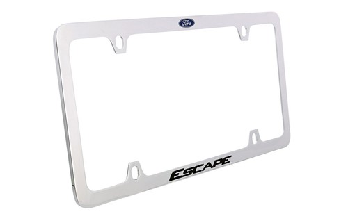 Ford Escape with Blue Logo Chrome Plated Brass Metal License Plate ...