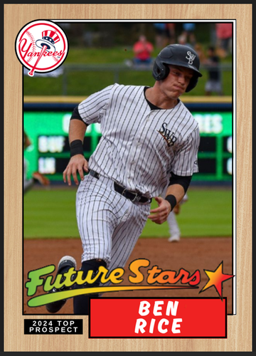 2024 Ben Rice Future Stars Rookie Card 87 Style New York Yankees | eBay