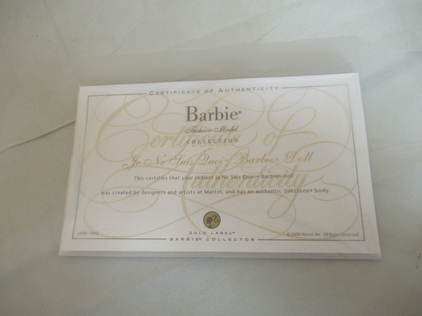 Barbie BFMC Silkstone - certificates of authenticity - Modern Barbie ...