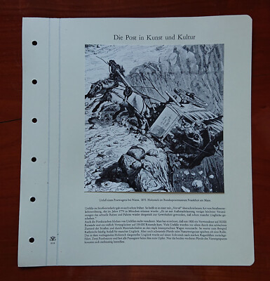 Template Sheet Post Art & Culture Accident Mail Wagon Nice 1872 Woodcut ...