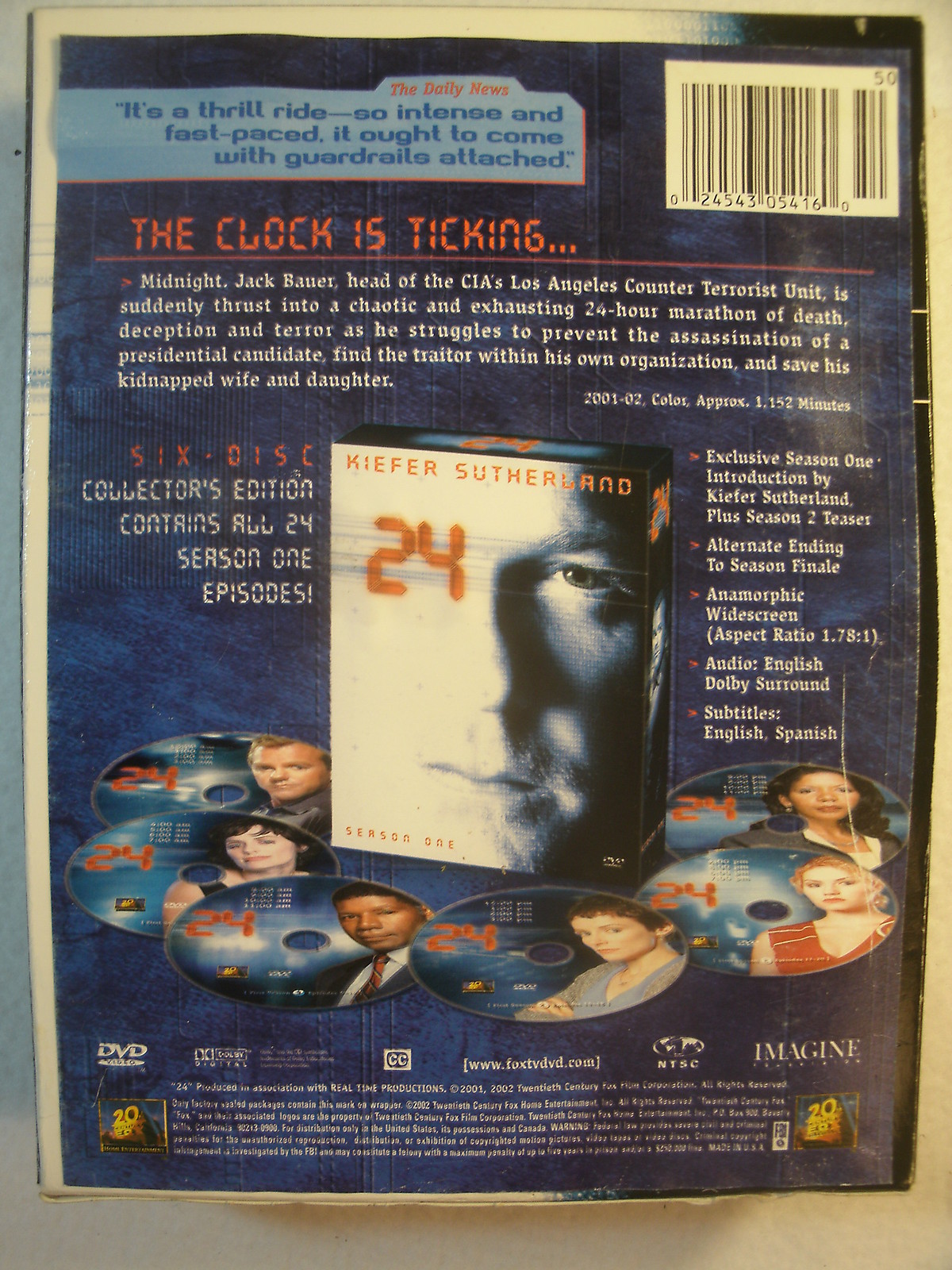 24..SEASON ONE...6 DVD BOXED SET. 24543054160| eBay