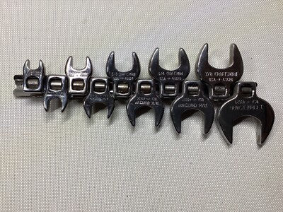 Craftsman Crowfoot 10 Piece Set SAE 3/8" Drive V Series With Storage ...