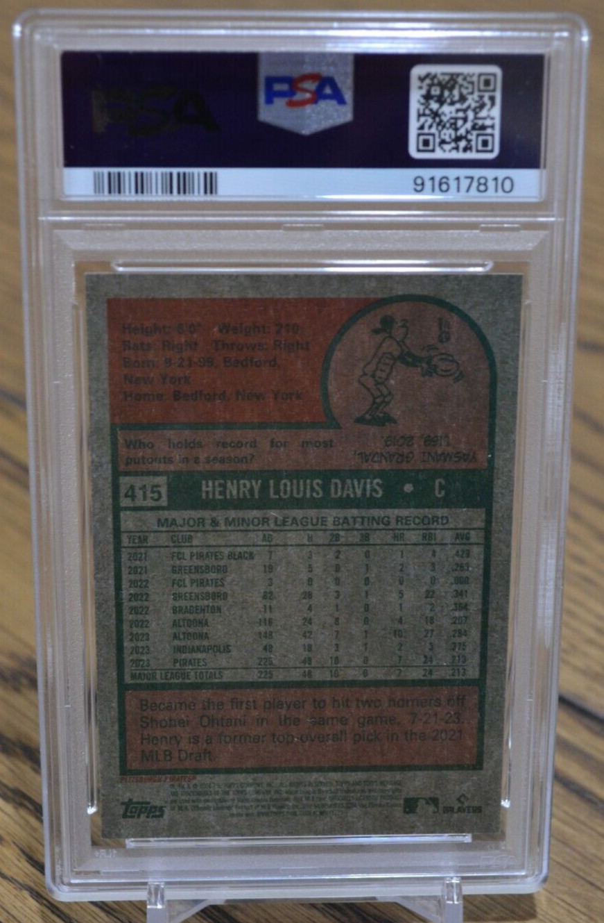 2024 Topps Heritage Henry Davis RC #415 Chrome Superfractor 1/1 PSA 10 ...