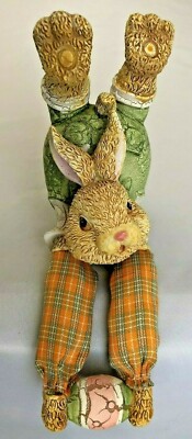 Multi 6.5" Bunny Rabbit Upside down Dangle Arms Figurine | eBay