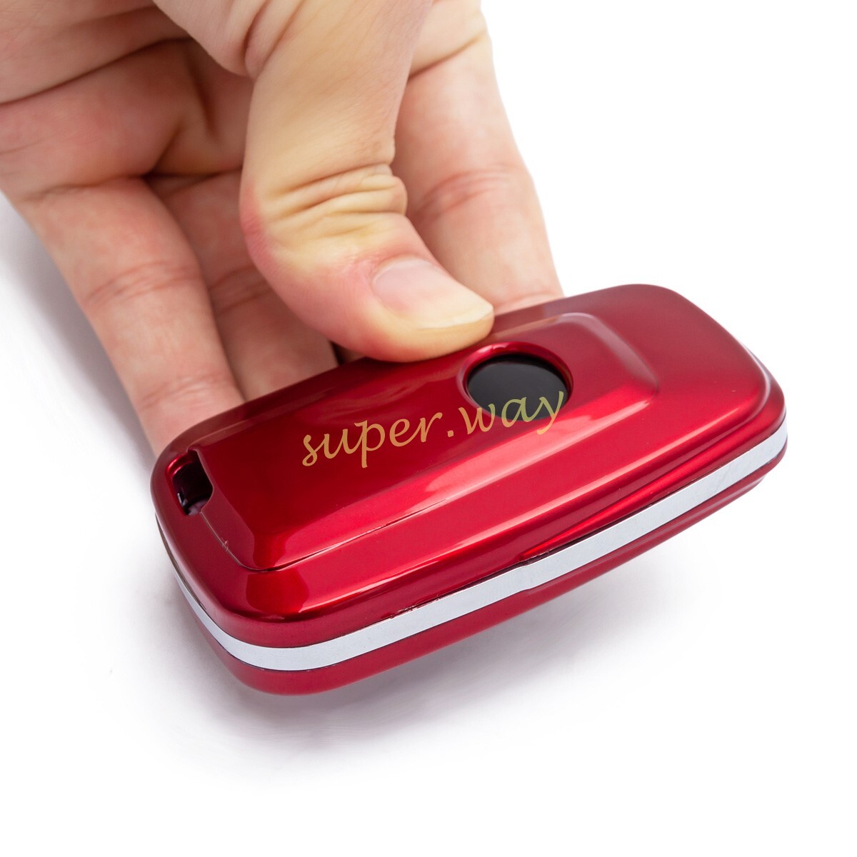 Red Hard Shell Key Case Cover For Toyota Camry RAV4 CHR Avalon Prius ...