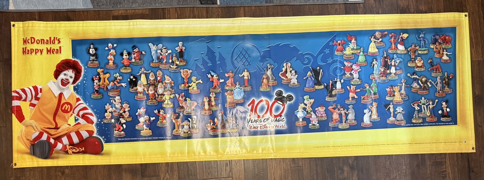 MCDONALD’S 100 YEARS OF DISNEY MAGIC DISPLAY BANNER 2002 | eBay
