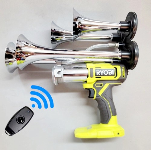Ryobi Drill Impact Train Air Horn with Remote Control Quad 18V Chrome ...
