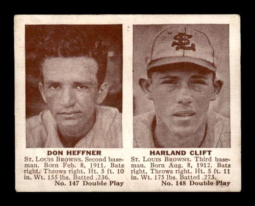 1941 Double Play #147 Don Heffner/Harlond Clift GOOD X3463439 | eBay