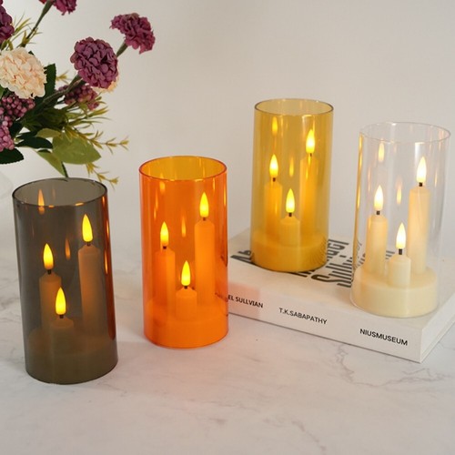 Flickering Real Wax Candle Lights Fake Flameless Remote Control Battery ...