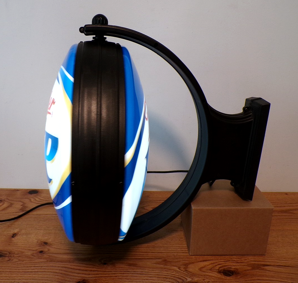 MILLER LITE Rotating Spinning Motion 3-D Lighted Wall Bar Sign, Mobo ...