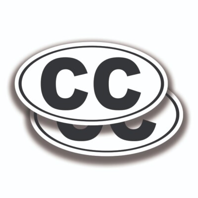 CC INITIALS STICKERS 2 Decals Bogo Car Truck Bumper Window | eBay