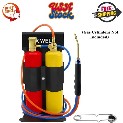 Brazing Torch Kit Oxygen MAPP Torch Kit Portable Cylinder Metal Stand ...