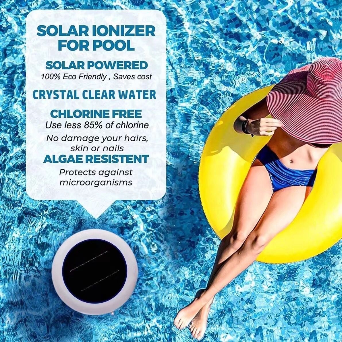 solar powered pool ionizer | eBay