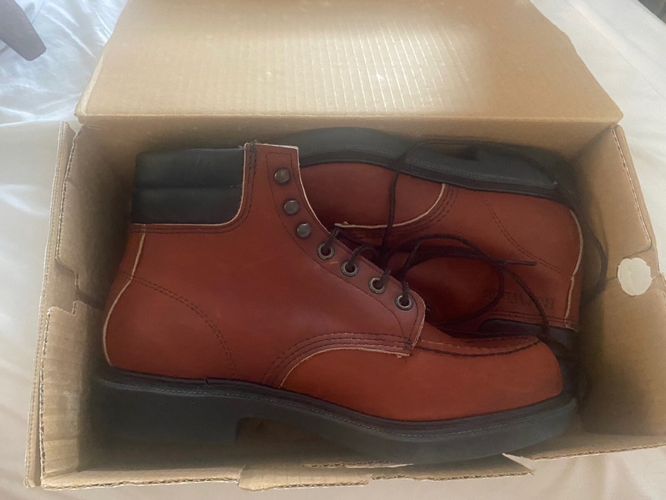 RED WINGS # 204 MOC SHOE MADE USA WORK LEATHER BOOTS SOFT TOE NWB New ...