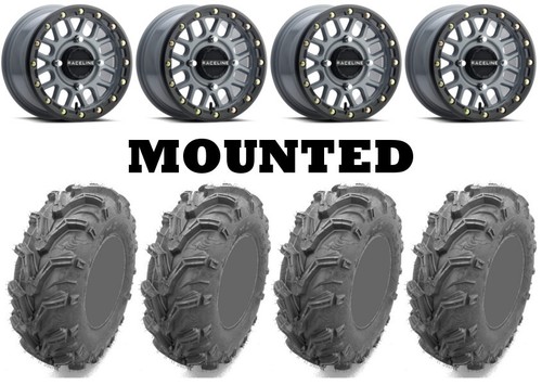 Kit 4 EFX MotoMax Tires 27x10-14/27x12-14 on Raceline Podium Beadlock ...