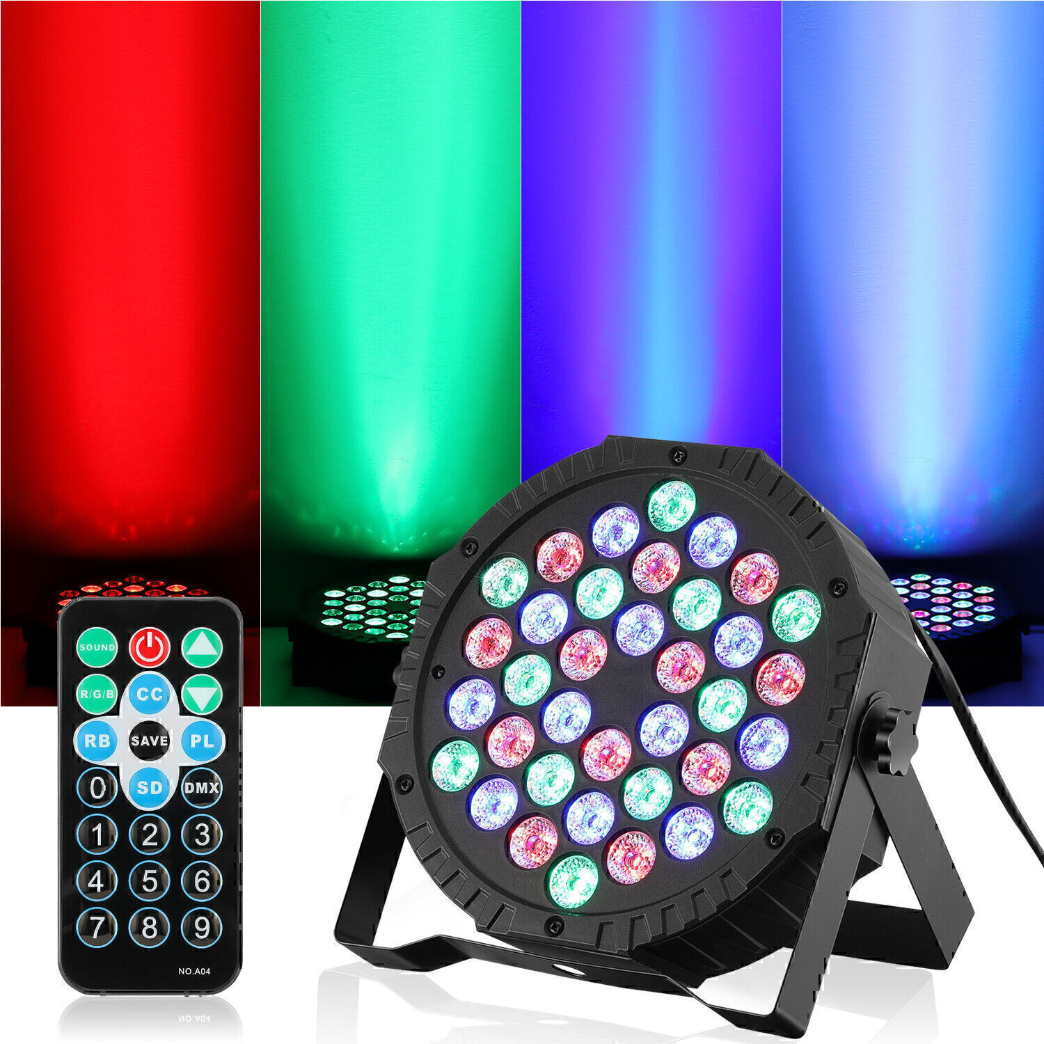 36W LED Par Strahler 36 LED Bühnenlicht Disco Partylicht RGB DMX für ...