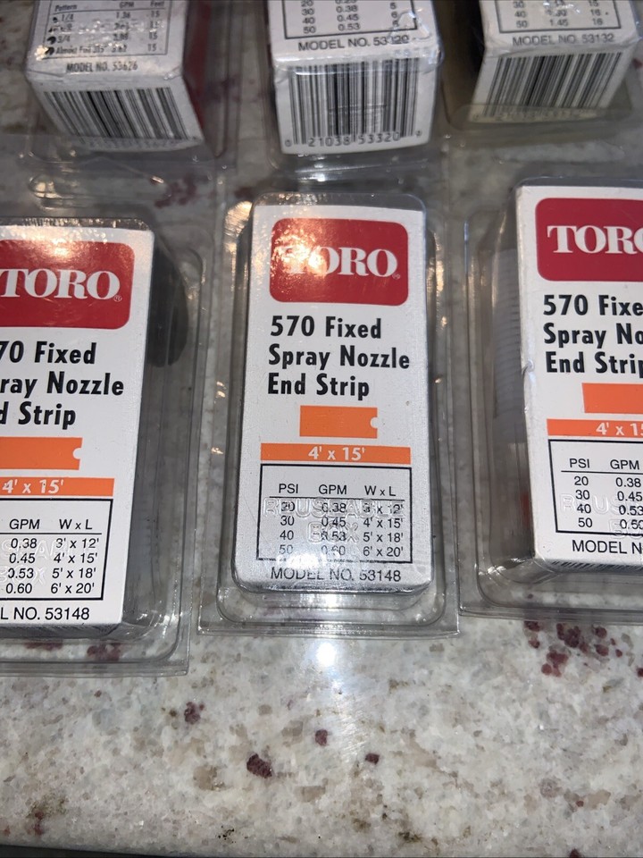 Lot (6) Toro 570 Fixed Spray Nozzle Various Models See Pics For Details ...