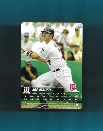 2004 MLB SHOWDOWN ROOKIE RC Card # 11 JOE MAUER MINNESOTA TWINS PERFECT ...