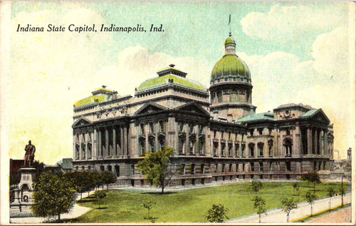 Indianapolis, IN, Indiana State Capitol, Unused Antique Vintage ...