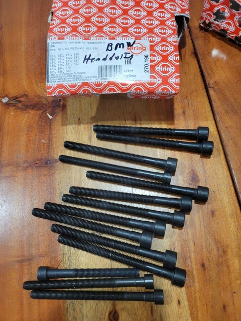 BMW Elring Engine Cylinder Head Bolt Set 270.190 11127548799 for sale ...
