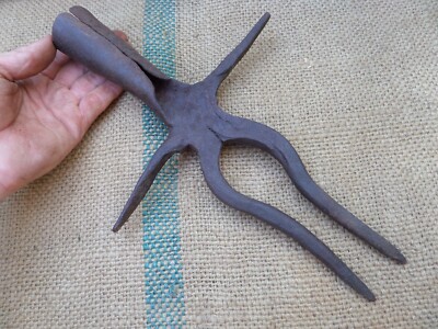 ANTIQUE ROOT PULLER BEET EXTRACTING TOOL DIGGING BEETROOT VINTAGE HAND ...