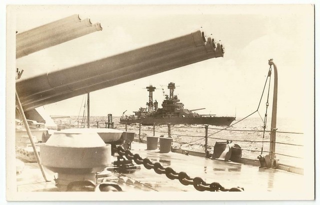 U.S. Navy Battleships At Sea ~ RPPC Real Photo Postcard 1930's | eBay
