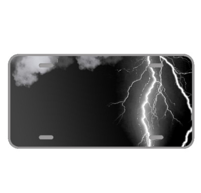 Custom Personalized LICENSE PLATE/CAR With Lightning Black Background ...