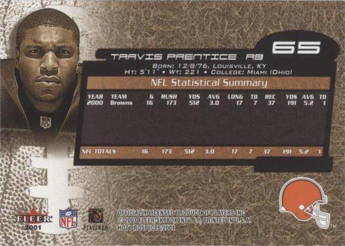 2001 Fleer Hot Prospects Travis Prentice #65 for sale | eBay