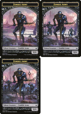 ZOMBIE ARMY TOKEN x3 mtg NM War of The Spark ALL 3 Variants | eBay